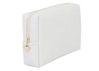 China Simple Design Small Black Cosmetic Bag PU Makeup Travel Bag 500 Pcs MOQ for sale