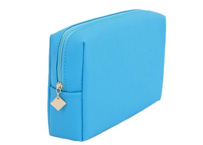 China Multiple Colors Cosmetic Bag Organizer PU Portable Makeup Bag With Zipper for sale