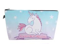 China Unicorn Cosmetic Pouch Bag For Makeup 18 * 13.5cm Or Custom Size Polyester Material for sale