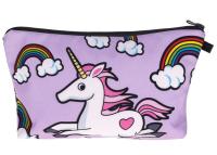 China Custom Unicorn Cosmetic Bag Organizer 18x13.5cm Travel Toiletry Bag OEM for sale
