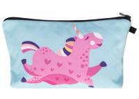 China Custom Unicorn Cosmetic Bag Organizer 18x13.5cm Travel Toiletry Bag OEM for sale