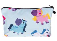 China Custom Portable Small Makeup Bag 500pcs MOQ Polyester Waterproof Cosmetic Pouch for sale