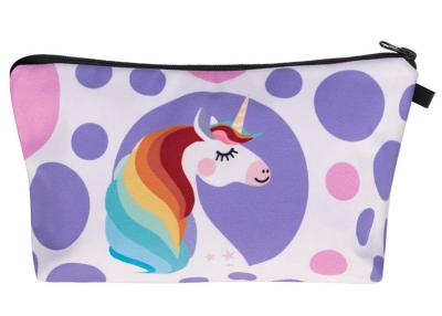 China Custom Portable Small Makeup Bag 500pcs MOQ Polyester Waterproof Cosmetic Pouch for sale