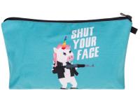 China Custom Portable Small Makeup Bag 500pcs MOQ Polyester Waterproof Cosmetic Pouch for sale