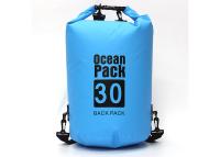 China Outdoor PVC Waterproof Dry Bag 30L Silk Screen Printed Roll Top Backpack for sale