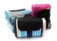China 130x150cm Fleece Luxury Waterproof Picnic Blanket with PEVA Backing Outdoor Portable for sale
