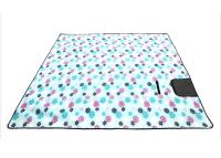 China 130x150cm Fleece Luxury Waterproof Picnic Blanket with PEVA Backing Outdoor Portable for sale