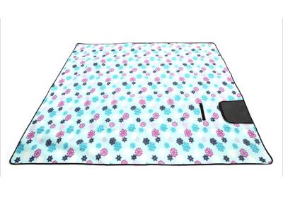 China 130x150cm Fleece Luxury Waterproof Picnic Blanket with PEVA Backing Outdoor Portable for sale