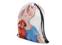 China Custom Kids Gym Drawstring Bag 210D Polyester Pull String Backpack for Students for sale