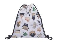 China Custom Drawstring Backpack 210D Polyester Personalized Gym Cinch Sack for Shoes for sale