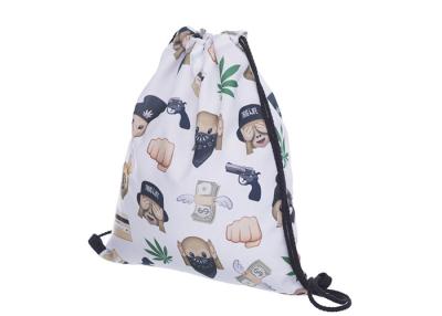 China Custom Drawstring Backpack 210D Polyester Personalized Gym Cinch Sack for Shoes for sale