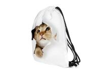 China Custom Polyester Drawstring Backpack Lightweight 2000 Pcs MOQ Eco Friendly for sale