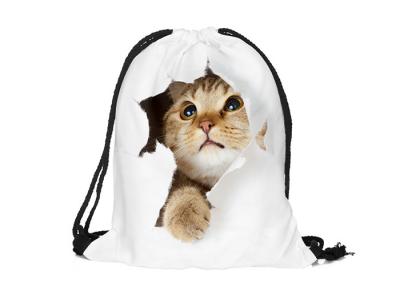 China Custom Polyester Drawstring Backpack Lightweight 2000 Pcs MOQ Eco Friendly for sale