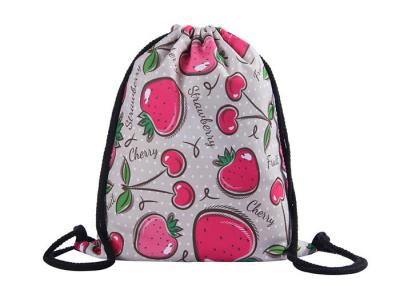 China Custom Printed Polyester Drawstring Backpack Bag with Embroidery Logo 2000pcs MOQ for sale