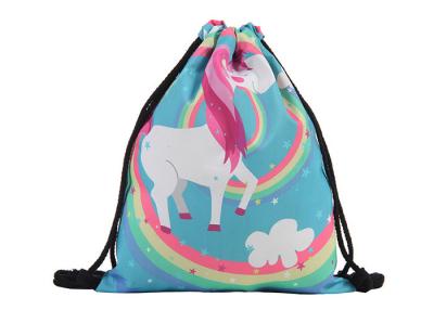 China Picnic Travel Cute Polyester Drawstring Bags Gym Sack With Logo for sale