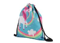 China Picnic Travel Cute Polyester Drawstring Bags Gym Sack With Logo for sale