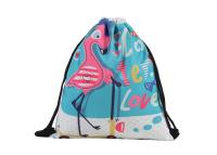 China Flamingo Personalized Cinch Bags Custom Print Waterproof Drawstring Backpack for sale