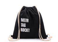 China Custom Logo Canvas Drawstring Bags Black Canvas Cinch Backpack For Men for sale