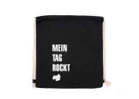 China Custom Logo Canvas Drawstring Bags Black Canvas Cinch Backpack For Men for sale