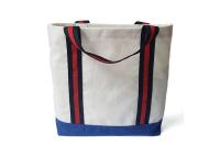 China White Blue Canvas Tote Bags Reusable Grocery Shopping Bags 2000pcs MOQ Foldable for sale