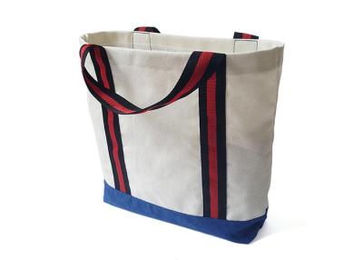 China White Blue Canvas Tote Bags Reusable Grocery Shopping Bags 2000pcs MOQ Foldable for sale