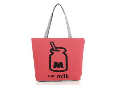 China Promotional Big Red Canvas Tote Bag Foldable Shopper with Custom Print 2000pcs MOQ for sale