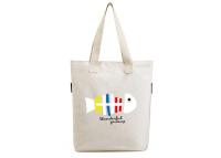 China Foldable Large Canvas Shopping Tote Bag with Zip 2000pcs MOQ Eco Friendly for sale