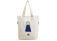 China OEM Cotton Canvas Tote Shopper Bag with Zipper 2000 Pcs MOQ for Shopping for sale