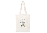 China Custom Printed Cute Canvas Tote Bags Shopper Silk Screen Printed for sale