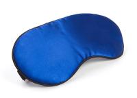 China Custom Printed Black Silk Eye Mask , Floss Blackout Eye Mask For Sleeping for sale