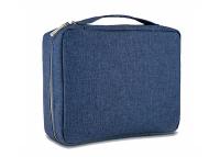 China Custom Waterproof Hanging Toiletry Bag 420D Polyester Travel Organizer with Metal Hook for sale