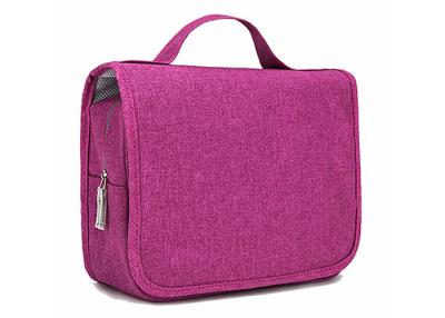 China Custom Waterproof Hanging Toiletry Bag 420D Polyester Travel Organizer with Metal Hook for sale