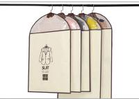 China Non Woven Hanging Dress Storage Bag 60x90cm Breathable Suit Garment Bag with Zipper for sale