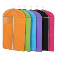 China Non Woven Hanging Dress Storage Bag 60x90cm Breathable Suit Garment Bag with Zipper for sale