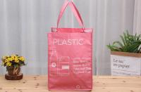 China OEM Custom Logo Reusable Folding Canvas Shopping Bag 3 Set Garbage Classification Triplet Bag for sale