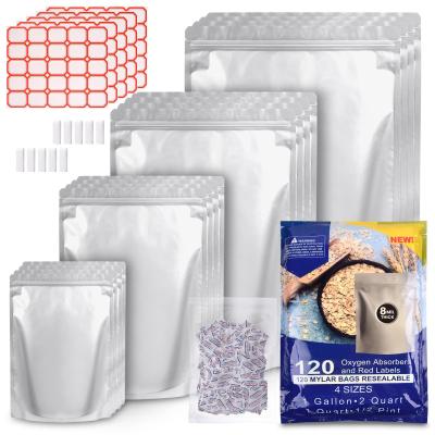 China Oxygen Absorbers Custom Mylar Bag Resesealable Stand Up Aluminum Foil Food Storage for sale