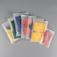 China Custom Resealable PVC Ziplockk Packaging Bag Clear Frosted Plastic Zip Bags For Clothes for sale