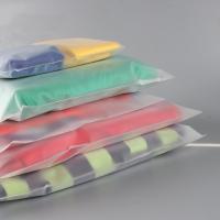 China Custom Resealable PVC Ziplockk Packaging Bag Clear Frosted Plastic Zip Bags For Clothes for sale