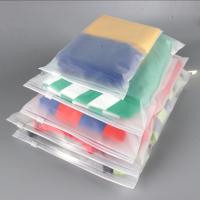China Custom Resealable PVC Ziplockk Packaging Bag Clear Frosted Plastic Zip Bags For Clothes for sale
