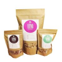 China Biodegradable Resealable Food Packaging With Window Kraft Paper Stand Up Pouch for sale