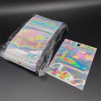 China Mylar Phone Case Holographic Zipper Bag PVC Holographic Printed Plastic Packaging Bags for sale