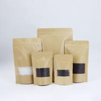China Eco Friendly Flat Bottom Bag 3.5 Recyclable Tea Paper Sealed Ziplockk Bags For Packaging for sale