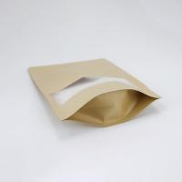 China Eco Friendly Flat Bottom Bag 3.5 Recyclable Tea Paper Sealed Ziplockk Bags For Packaging for sale