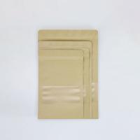 China Eco Friendly Flat Bottom Bag 3.5 Recyclable Tea Paper Sealed Ziplockk Bags For Packaging for sale