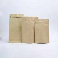 China Eco Friendly Flat Bottom Bag 3.5 Recyclable Tea Paper Sealed Ziplockk Bags For Packaging for sale