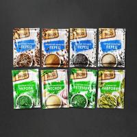 China Print Logo Foil Lined Plastic Zipper Pouch With Window Spice Packaging For Spices for sale