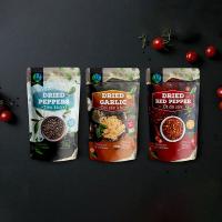 China Print Logo Foil Lined Plastic Zipper Pouch With Window Spice Packaging For Spices for sale