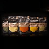 China Print Logo Foil Lined Plastic Zipper Pouch With Window Spice Packaging For Spices for sale