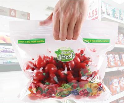 China Antifog Handle Fruit And Vegetable Packaging Grape Plastic Bags For Packaging Vegetables for sale