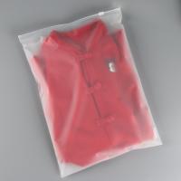 China Frosted LOGO Custom Packaging Bags For Clothing PVC Transparent Zip Lock Pouch for sale